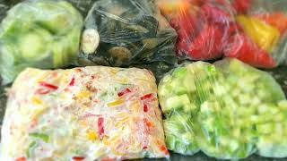 Заготовка овощей на зиму заморозка. Как заготовить Кабачки Баклажаны и Болгарский перец.