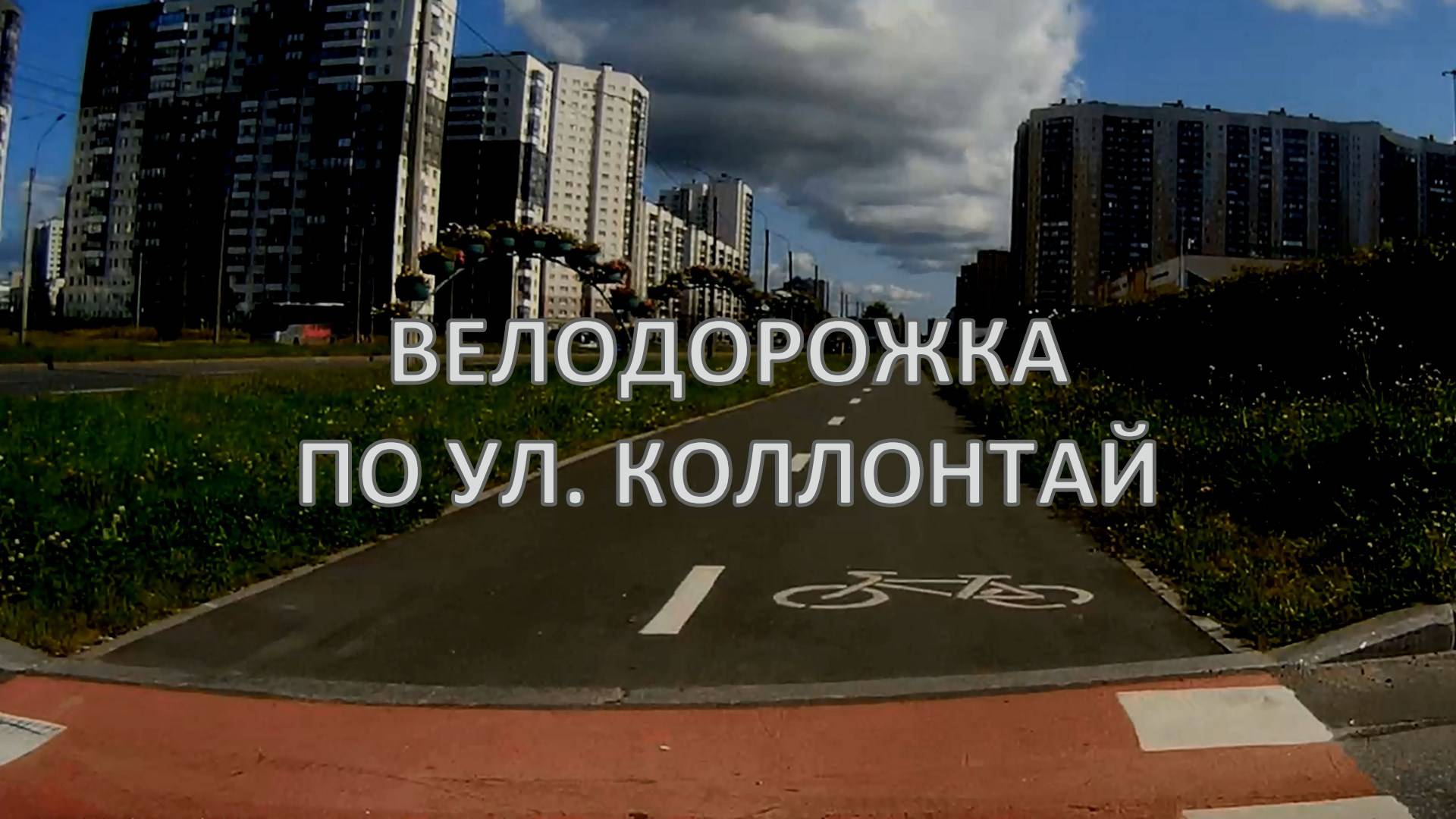 Велодорожка по улице Коллонтай