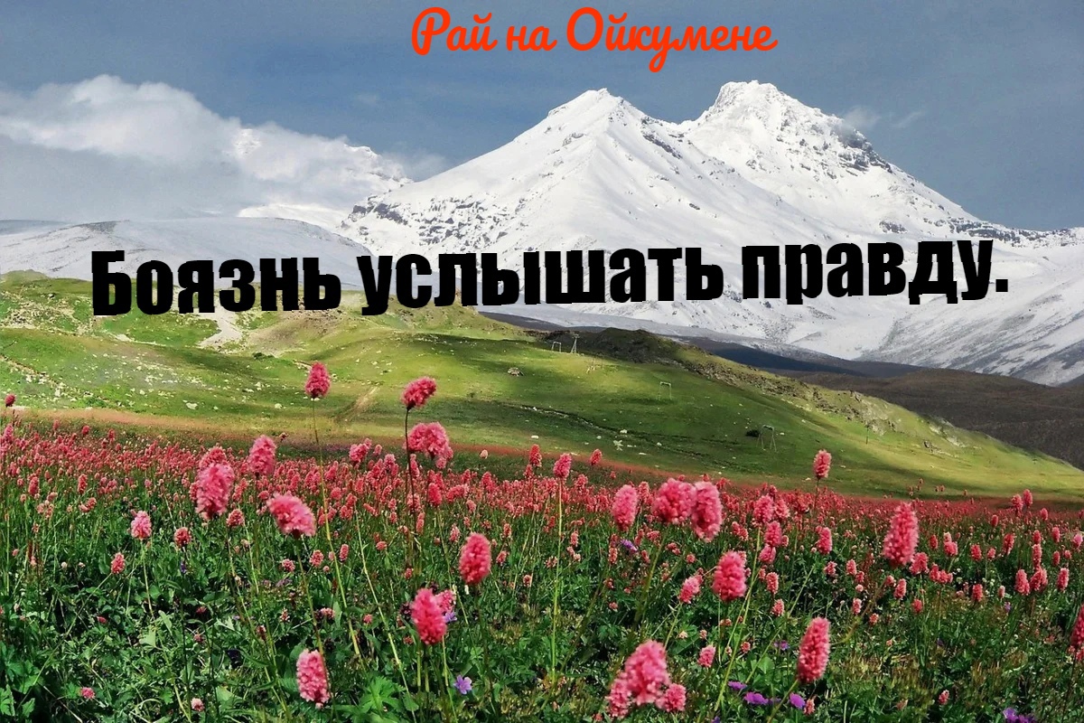 Боязнь услышать правду.