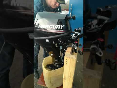 Лодочный Мотор Меркурий F9,9M 2019г.Первый запуск!!!  Первая стадия обкатки!!!