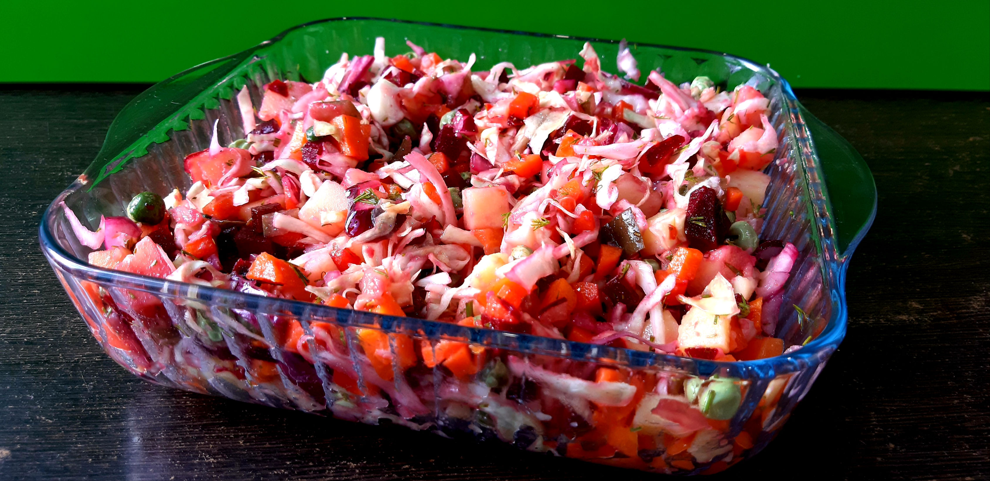 Винегрет готовлю только так.  Традиционный и любимый многими овощной салат.