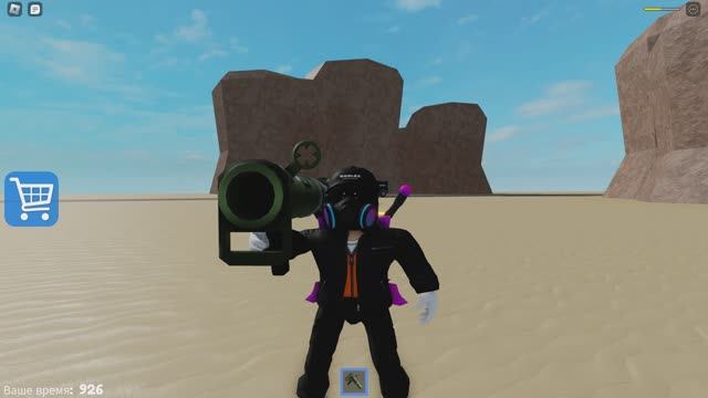 Играем в ROBLOX убегаем от толстого охранника