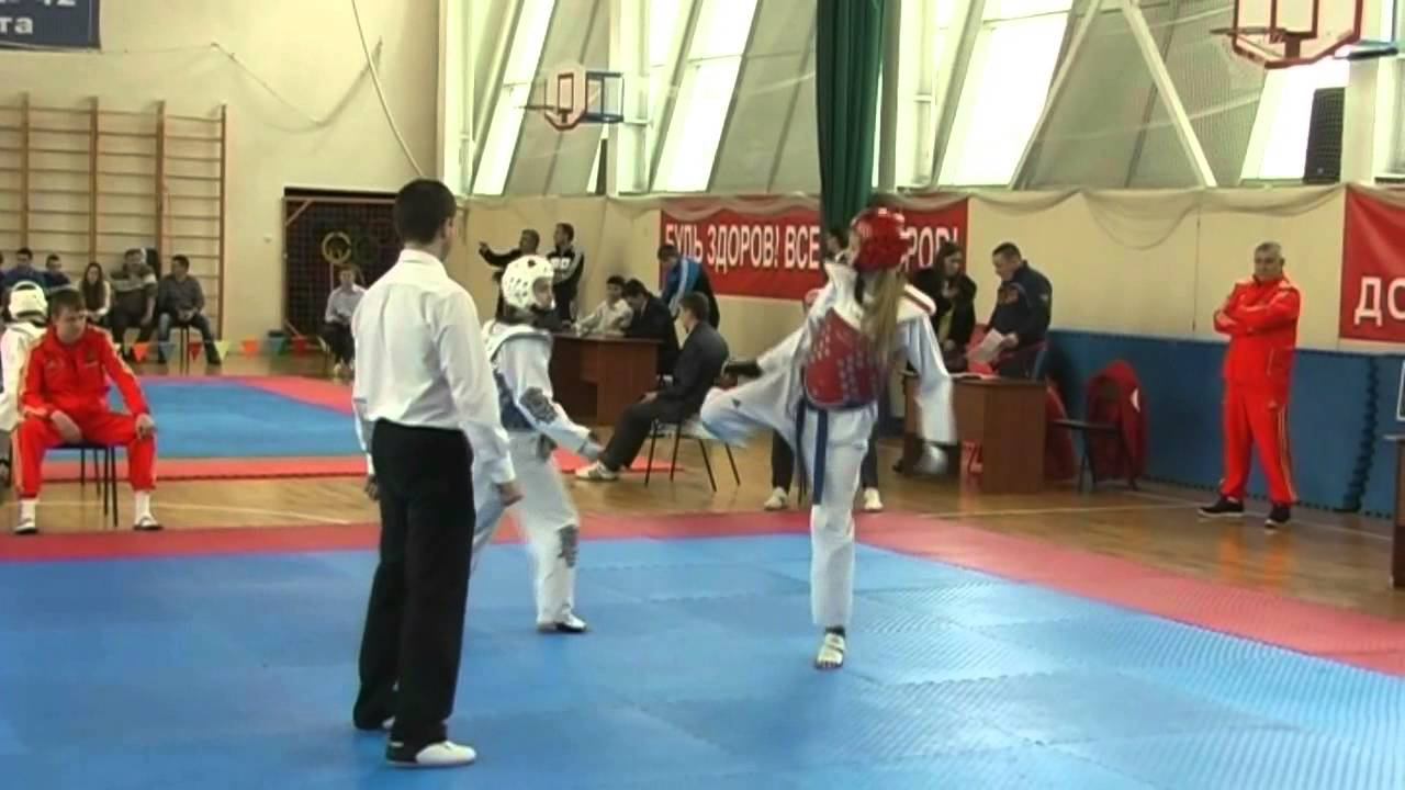 Taekwondo WTF. Спартакиада школьников. 07.04.2013 Тиханова-Столярова