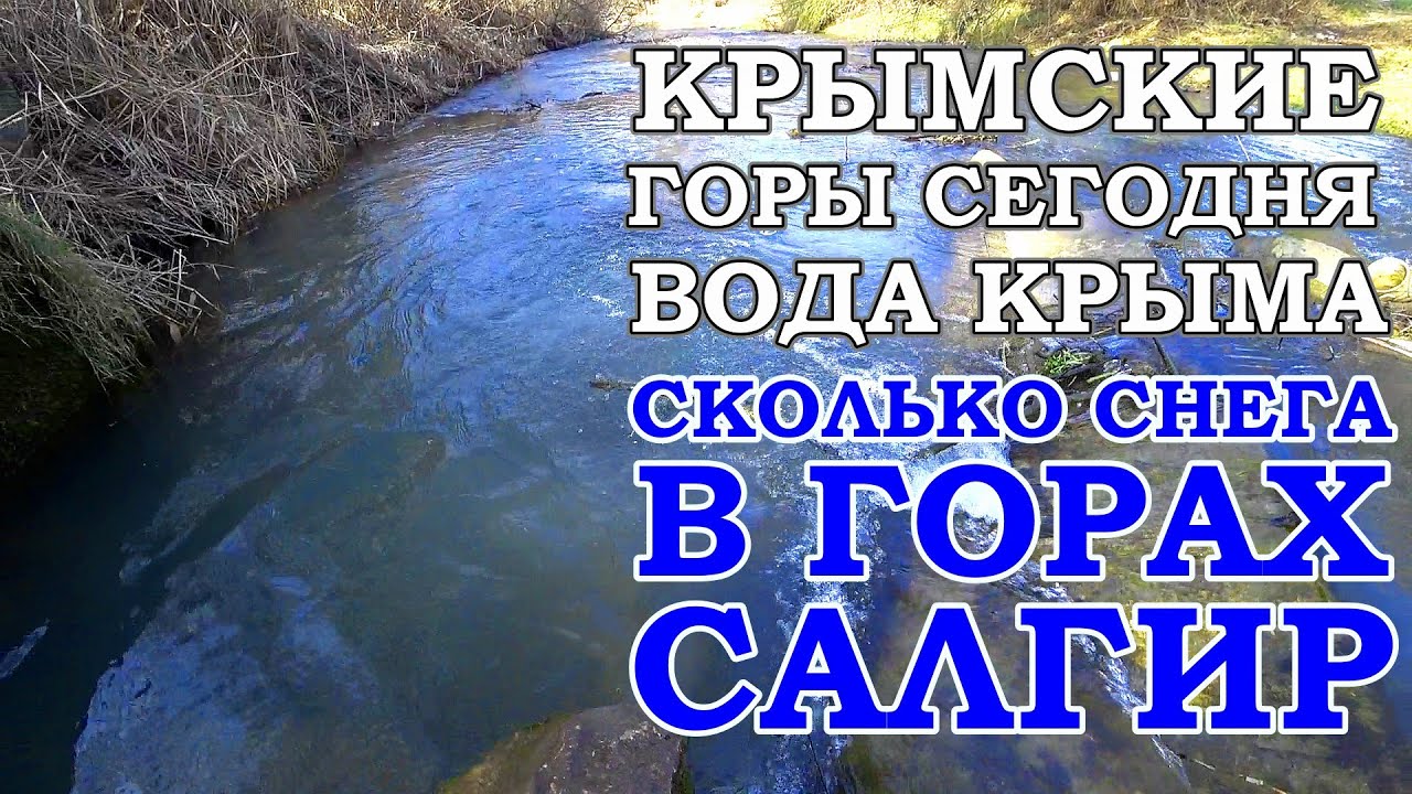 Конец зимы  Долгоруковская Яйла Сколько снега Где вода Салгир и Симферопольское водохранилище Крым