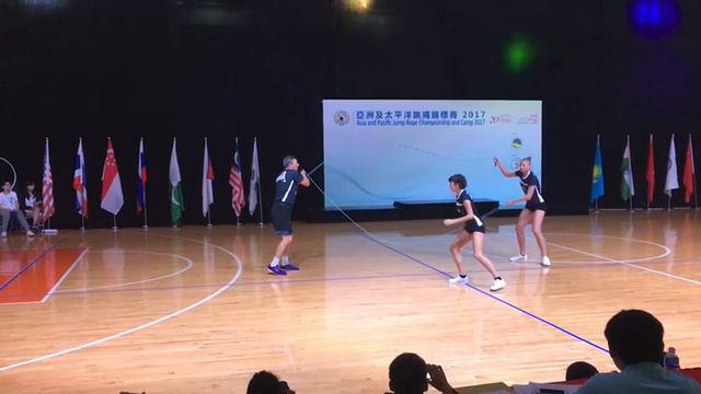 Скакалка. Роуп скиппинг (спортивная скакалка).. Азия 2017 тройка даблд датч