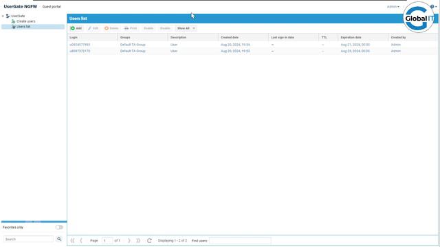 Краткий обзор на интерфейс UserGate 7.1
