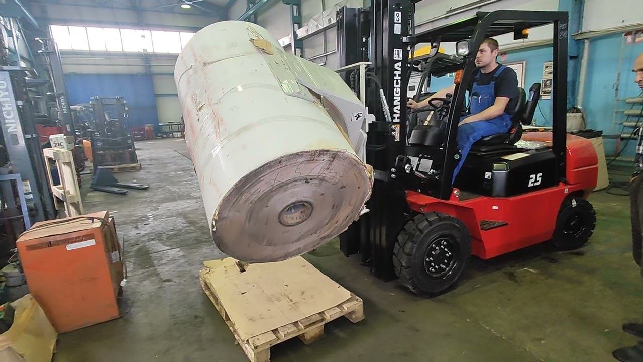 Новый автопогрузчик HANGCHA CPCD25 AG2 высота подъема 4,8 м с захватом для рулонов