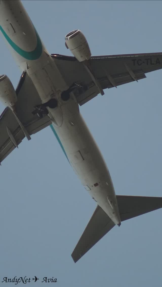 Boeing 737-4Q8 авиакомпании Tailwind [TC-TLA] заходит на посадку во Внуково (VKO/UUWW) 27.05.2023