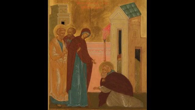 Икона Явление Богородицы Сергию Радонежскому