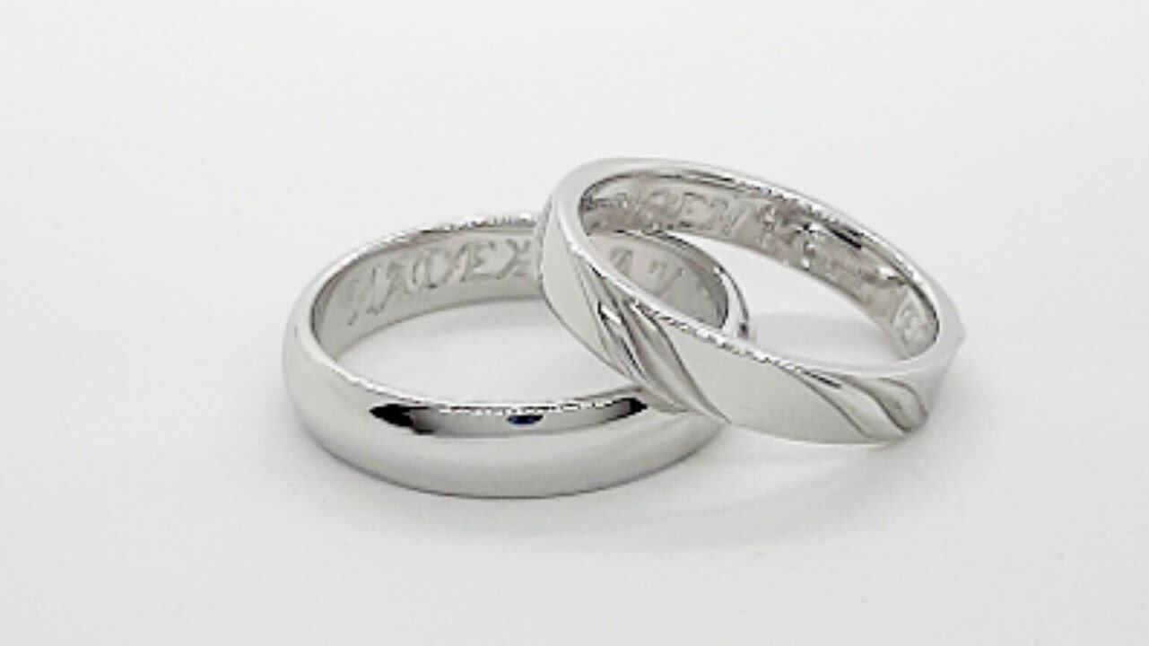 Обручальные кольца из белого золота