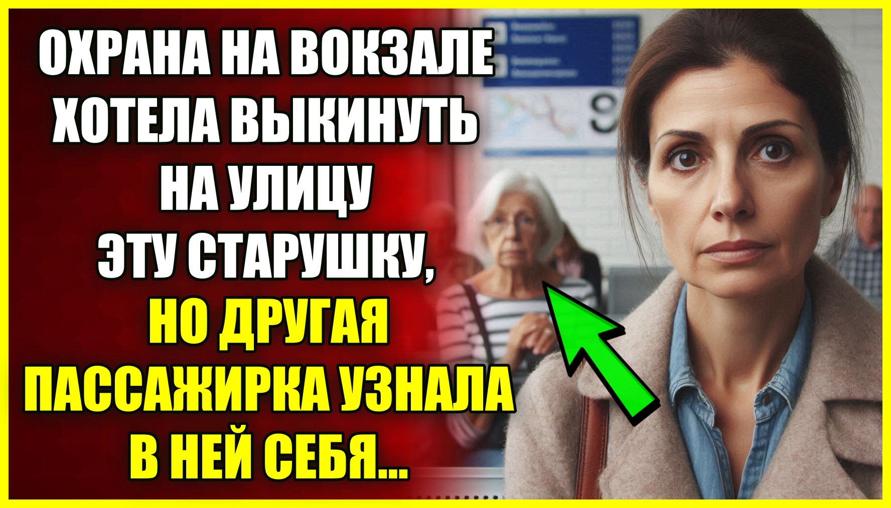 Охрана на ВОКЗАЛЕ хотела выкинуть на улицу эту старушку, но другая пассажирка узнала в ней себя.