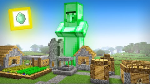 К НАМ ДЕРЕВНЮ ПРИШËЛ ИЗУМРУДНЫЙ ГИГАНТ В МАЙНКРАФТ | РИКОЛИТ Minecraft