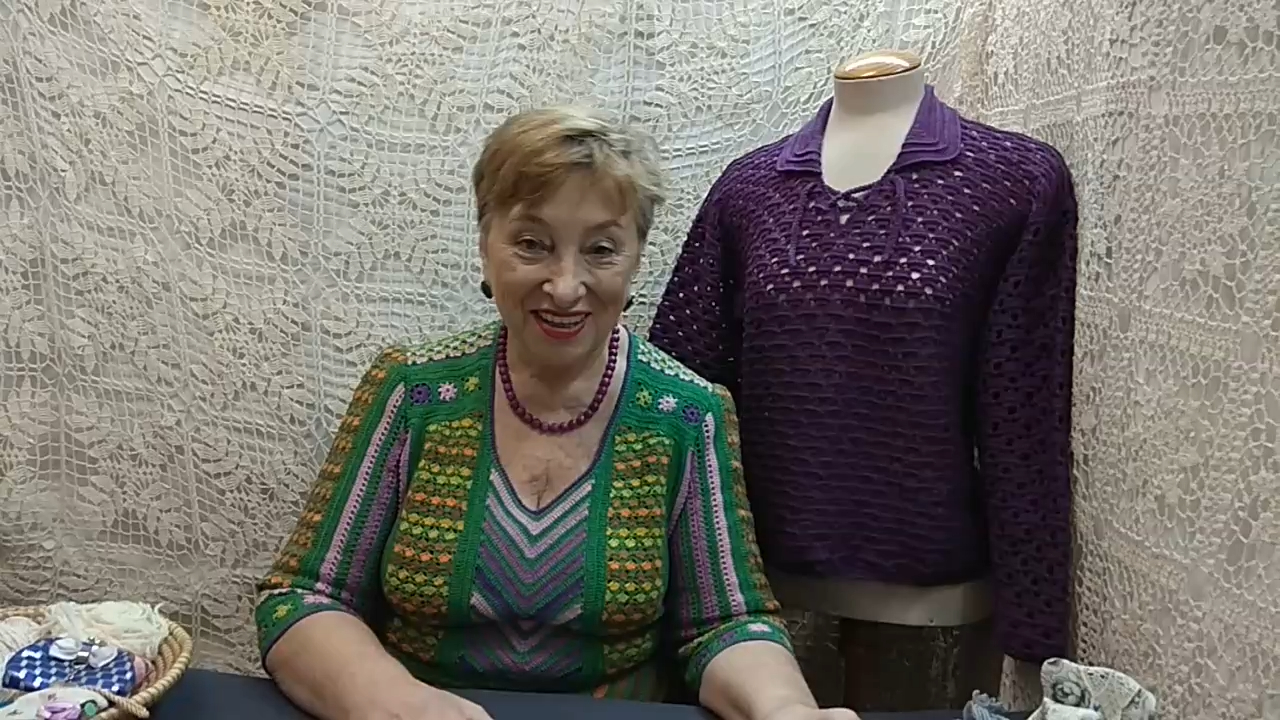 Свитер "Виолетта". Мастер-класс по вязанию крючком от О. С. Литвиной.