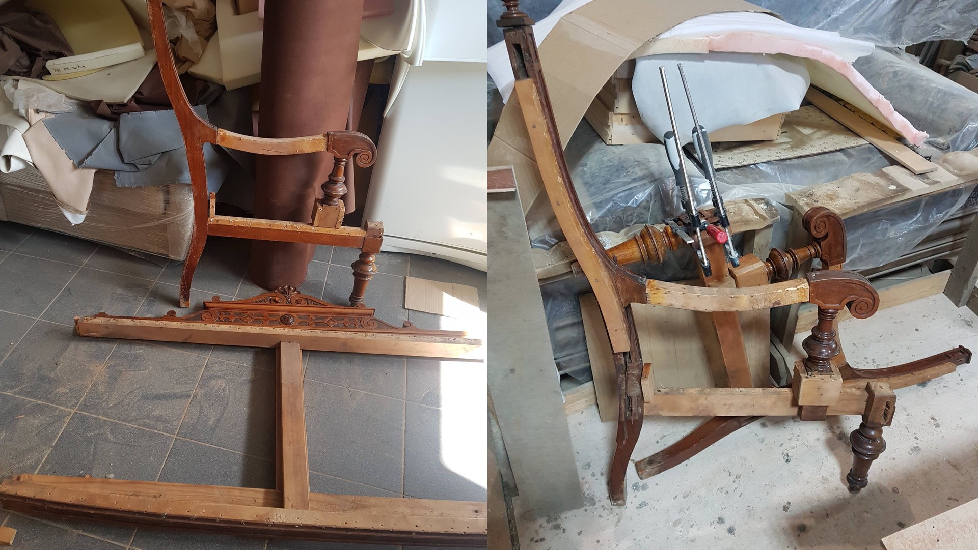 Реставрация немецкой софы в стиле Бидемаер. Часть 2.