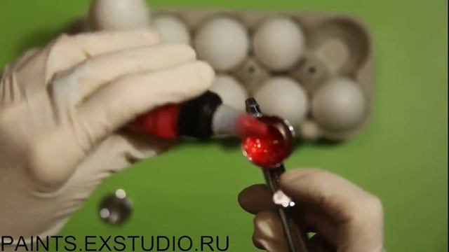 ПИСАНКА В ТЕХНИКЕ АЭРОГРАФИЯ КРАСКАМИ EXMIX