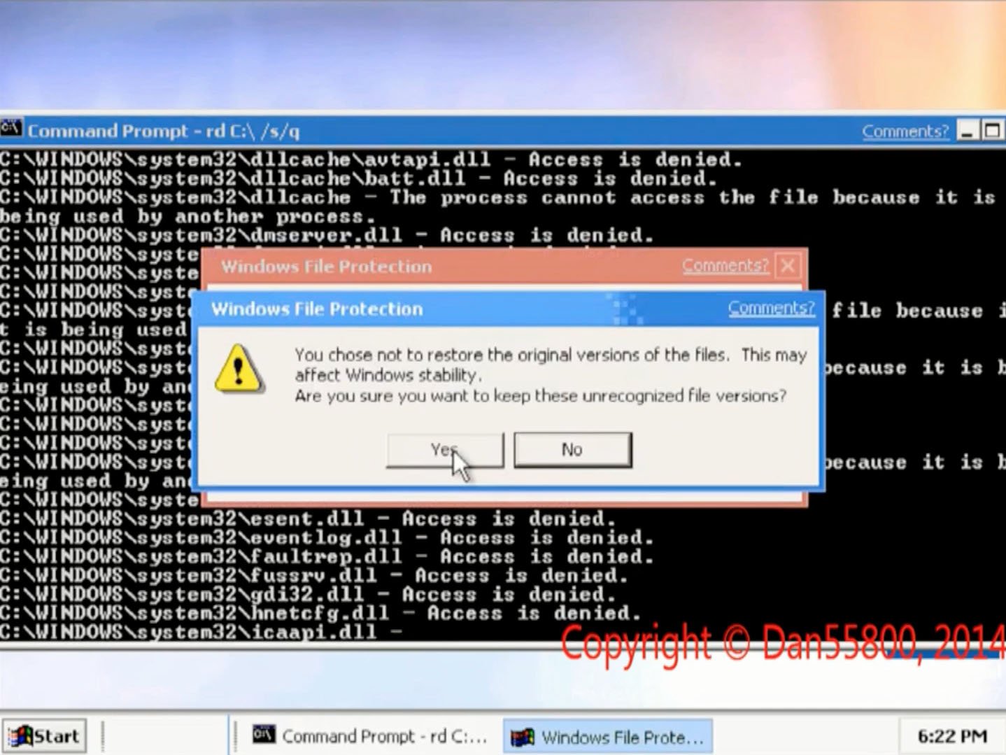 Уничтожение Windows Whistler build 2410