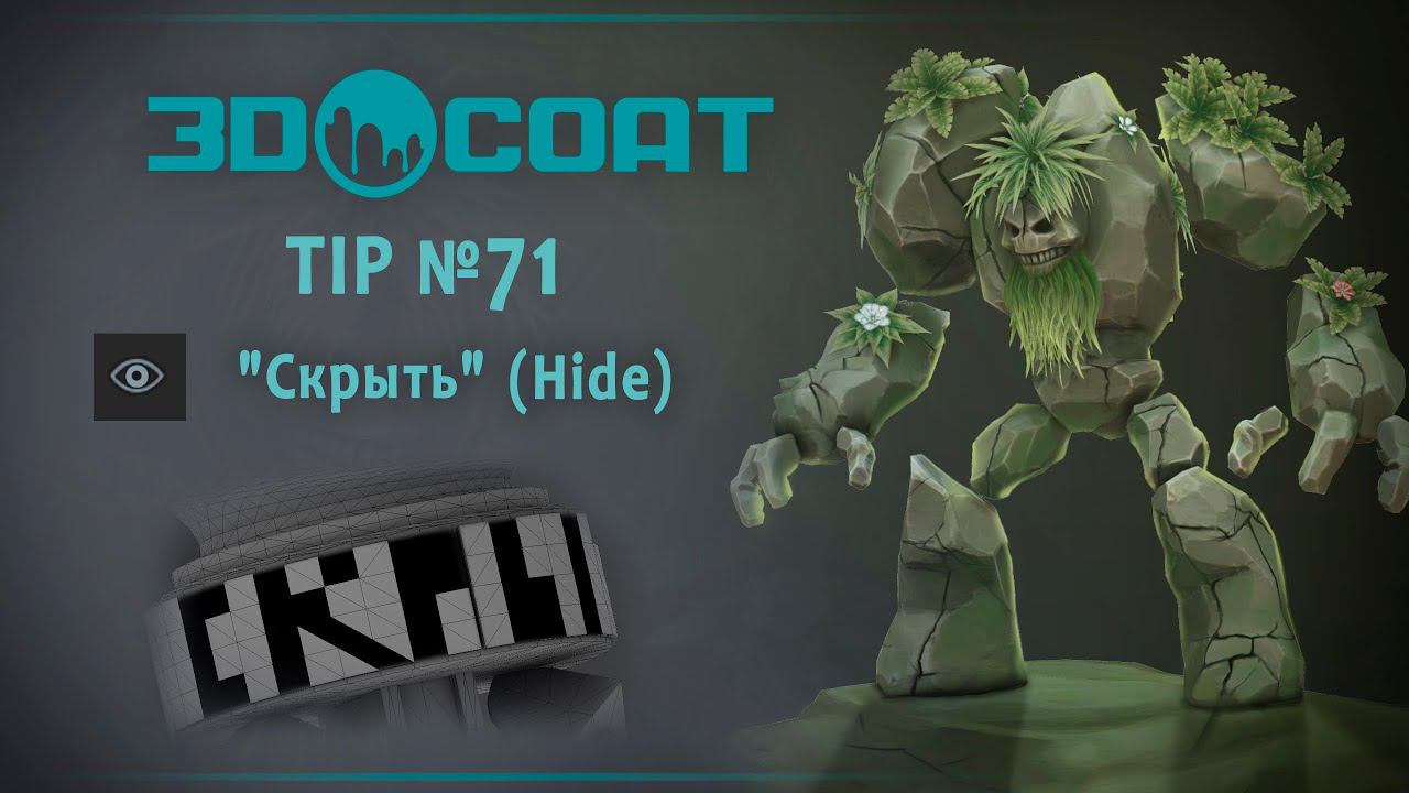 3DCoat(Tip№71) Скрыть / Hide.
