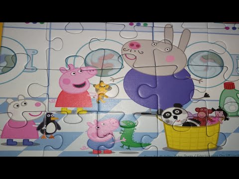 Пазл Свинка Пеппа, Большая Стирка - собираем пазлы для детей | Polinka-Vitaminka