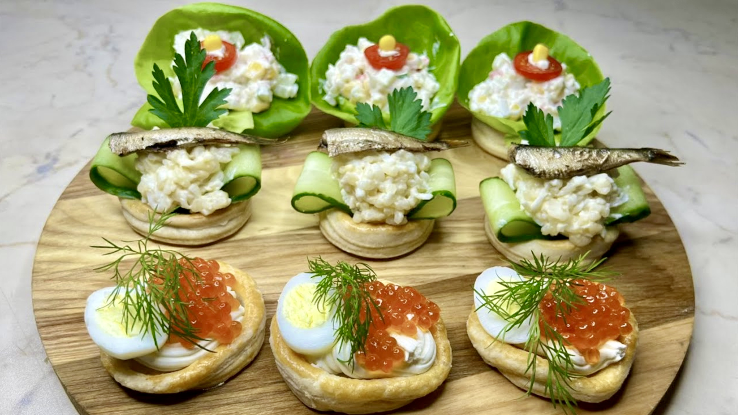 Закуски на праздничный стол ? 3 рецепта !