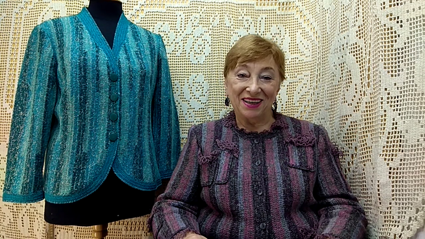 Пинке. Жакет "Деловой". Мастер-класс по вязанию крючком от О. С. Литвиной.