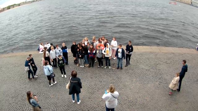 Пасмурный день на Стрелке Васильевского острова