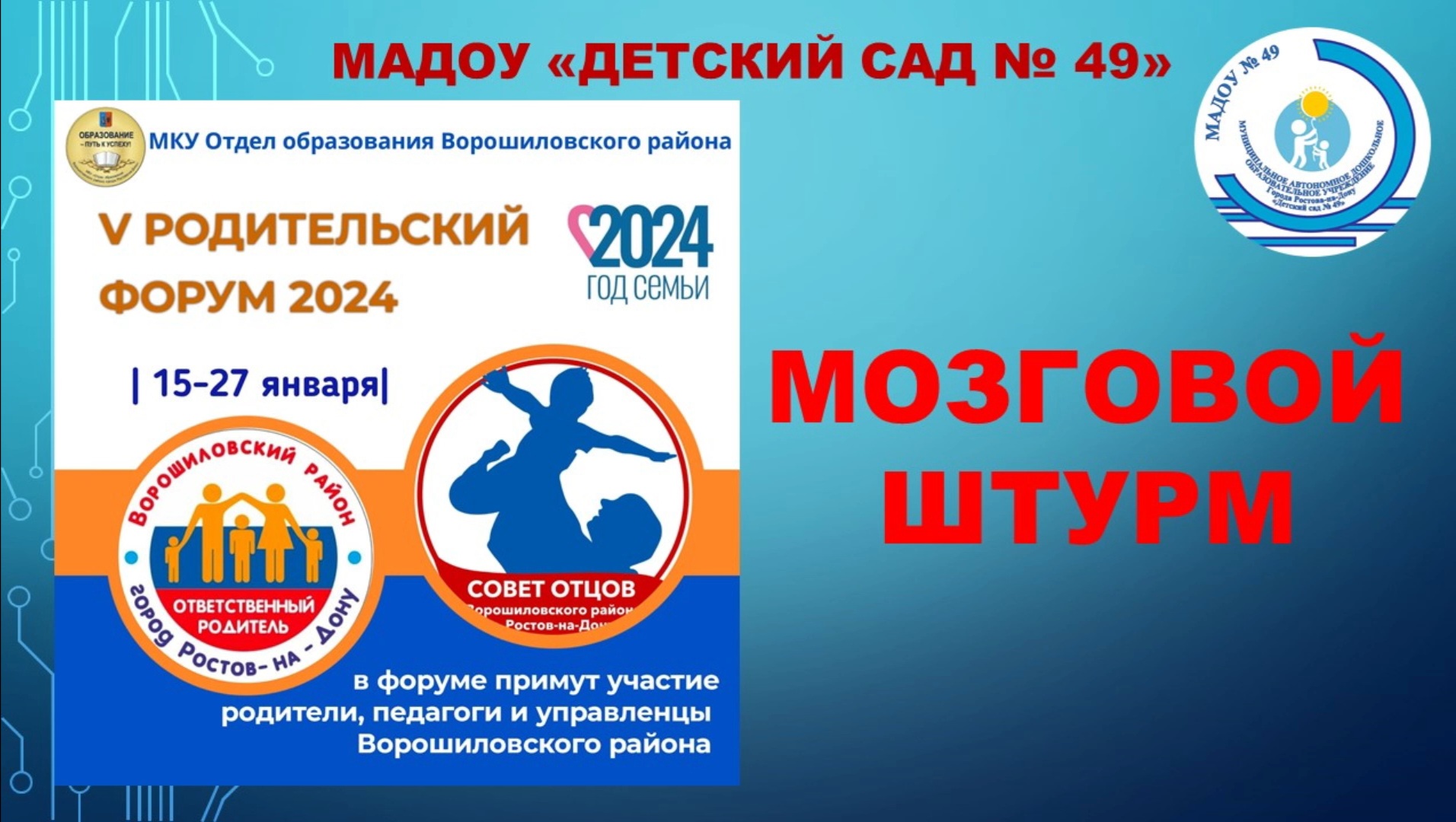 Родительский форум 2024 - МАДОУ 49