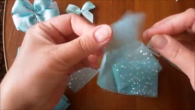 Бантики с юбочкой из фатина. "Русалочка". Мастер класс.