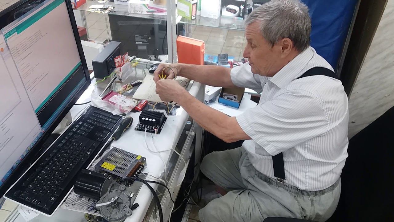 Управление мотором от стеклоочистителя с помощью драйвера MDDS30 через потенциометр  в режиме ШИМ