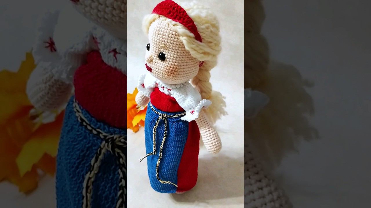 Однажды вязала куколку Карелочка, а видео тогда так и не поделилась  #knitting #вязание #амигуруми