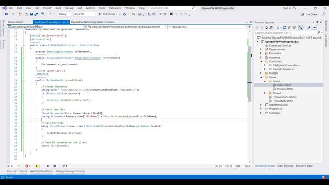How to Upload File with a progress Bar in ASPNET Core1080p