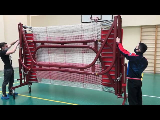 Батут Гимнастический 'ЗВЕЗДА' (СКЛАДНОЙ) - гнутая рама (овальный профиль) - для 'большого' спорта