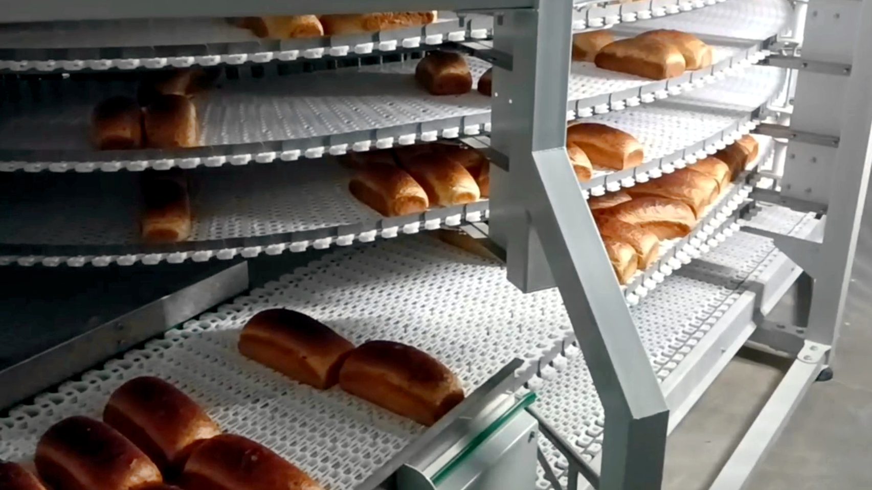 Линия транспортирования и охлаждения хлеба "Луковый"