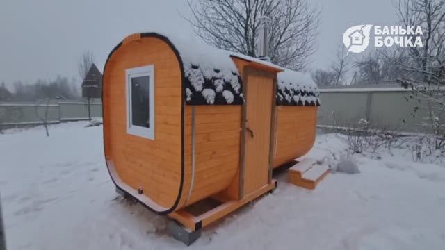 #ОБЗОР #Баня-квадро 4 метра #баня-бочка