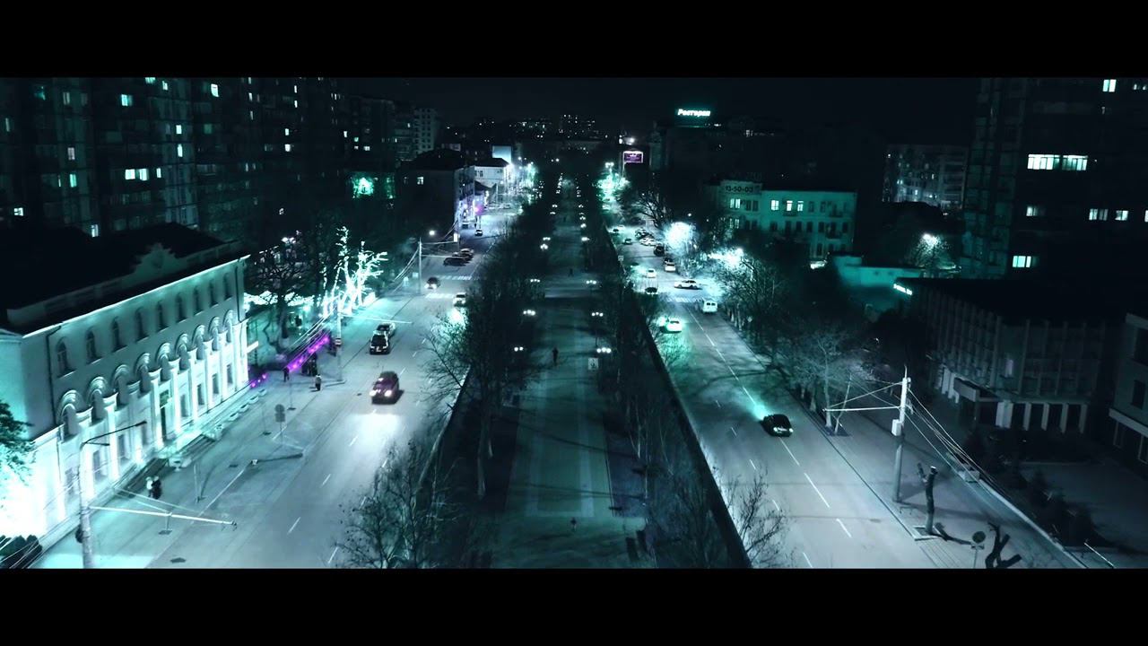 Невероятная ночная Махачкала, аэросъемка   Night Makhachkala 2019 1
