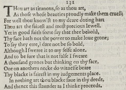 шекспир, сонет 131