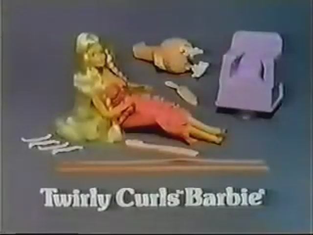 1982 Реклама куклы Барби с кудряшками Twirly Curl Barbie
