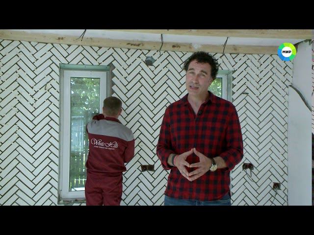 Гостиная-зимний сад "Архыз" в передаче "Фазенда" с кирпичом Эрдинг Брик от White Hills