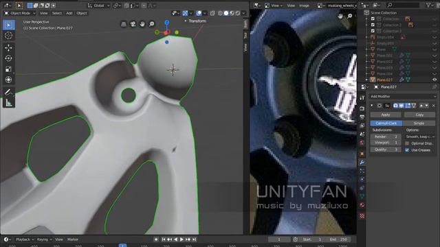 Bevel fixing in blender, rim retopology - realtime