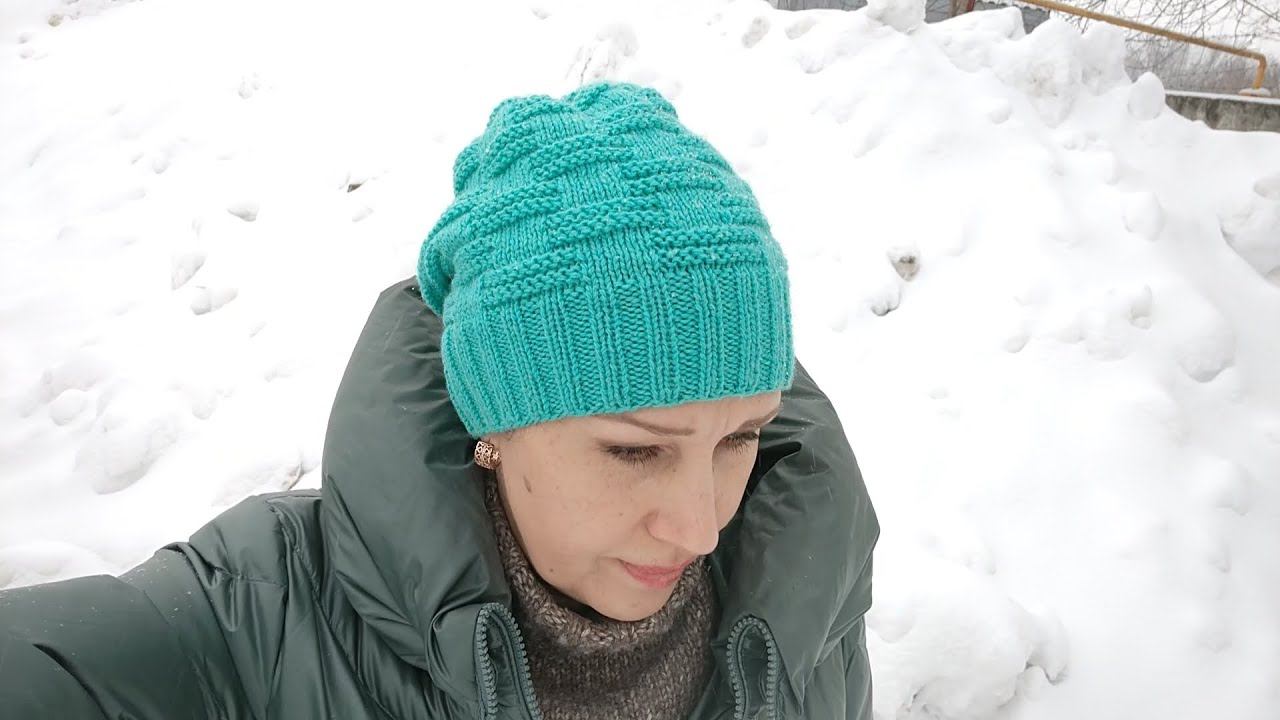 МК Шапка Бини  с красивой макушкой/мужская, женская/любой размер/ Подробно/