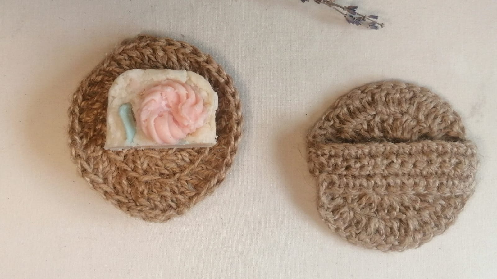 Мастер-класс по вязанию губки с ручкой из джута