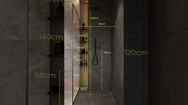 Рекомендуемые размеры для душевой