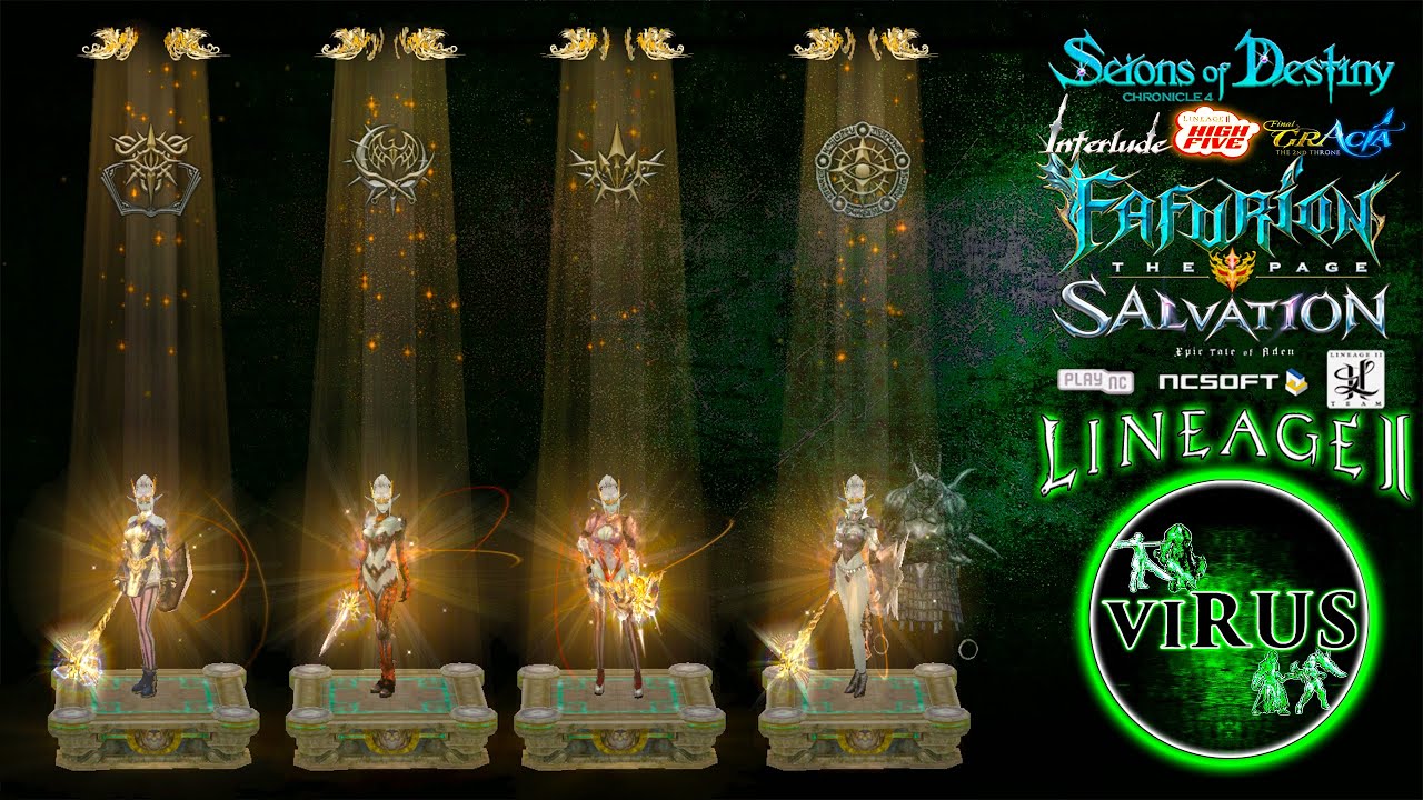 New NPC Hero FDarkElf-1 with Effects and Logo. LINEAGE II. C4-Gracia ◄√i®uS►