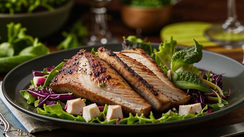 Филе индейки и зеленый салат. #влог #мужскаякухня #еда