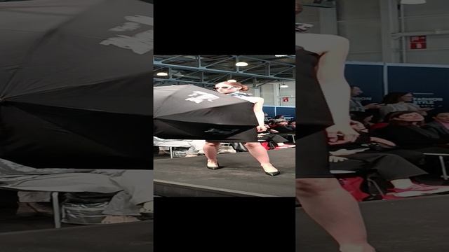 Зонт Женский Flioraj 3 сложения Автомат Чёрный Кошки с брелоком 16073 FJ