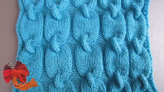 Жгуты спицами с колечками