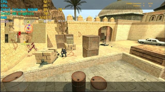 Counter-Strike_ Source Intel Celeron N2840 RAM 8GB DDR3L 1600 Intel Graphics 60 FPS Laptop HIGH