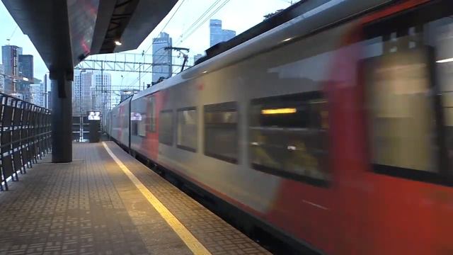 Электропоезд ЭС1П-034 _Ласточка_ (ТЧ-96) скоростной поезд №717М Москва - Минск.