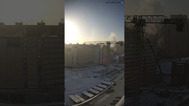 Таймлапс строительства GAGARIN CITY (Гагарин Сити) Новосибирск январь 2024