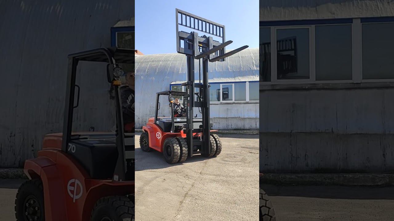 Вилочный дизельный погрузчик EP CPCD70T8, 7т, 3м, двигатель Mitsubishi S6S, боковое смещение вил