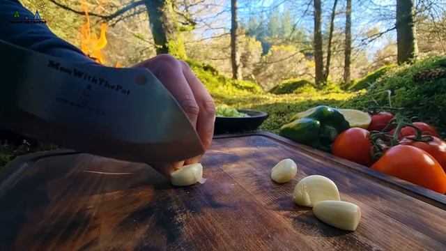Chicken Gyros cooked in a beautiful Forest🐔! The PERFECT place for a snack🌯 ASMR cooking